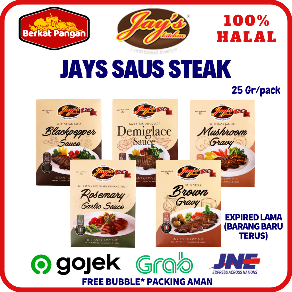 Jual Jay's Saus Steak / Jays mushroom gravy / Blackpepper Sauce ...