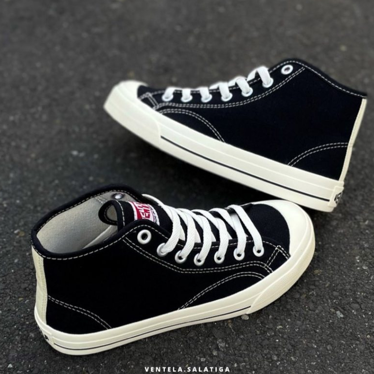 Jual Ventela basic high ventella low black white original | Shopee ...