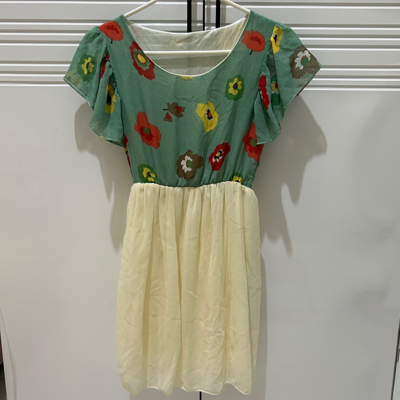 Jual Cute One Piece Dress Wanita Korean Flower (OWNER WARDROBE ...