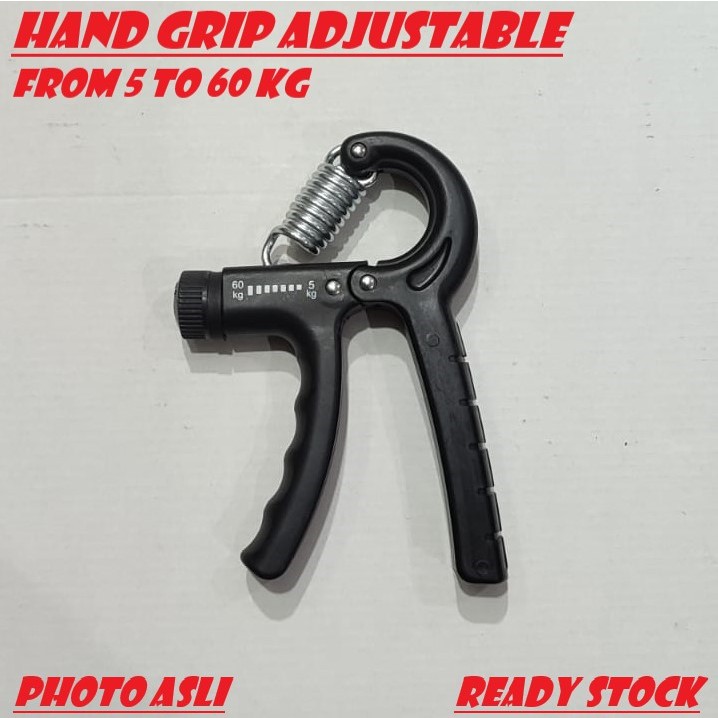 Jual Handgrip Olahraga Latihan Tangan Hand Grip Counter Adjustable 5-60 ...