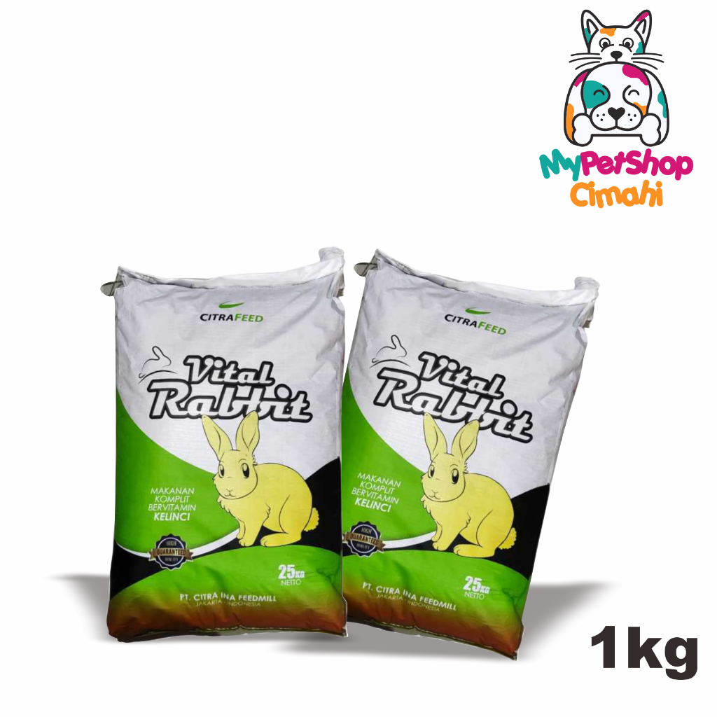 Jual Vital Rabbit pelet Makanan Kelinci 1kg | Shopee Indonesia