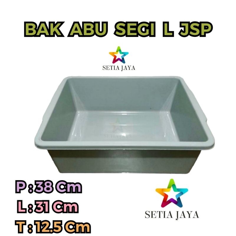 Jual BASKOM SEGI JSP PLASTIK ABU2 / BASKOM PASIR KUCING / BAK SEGI ...