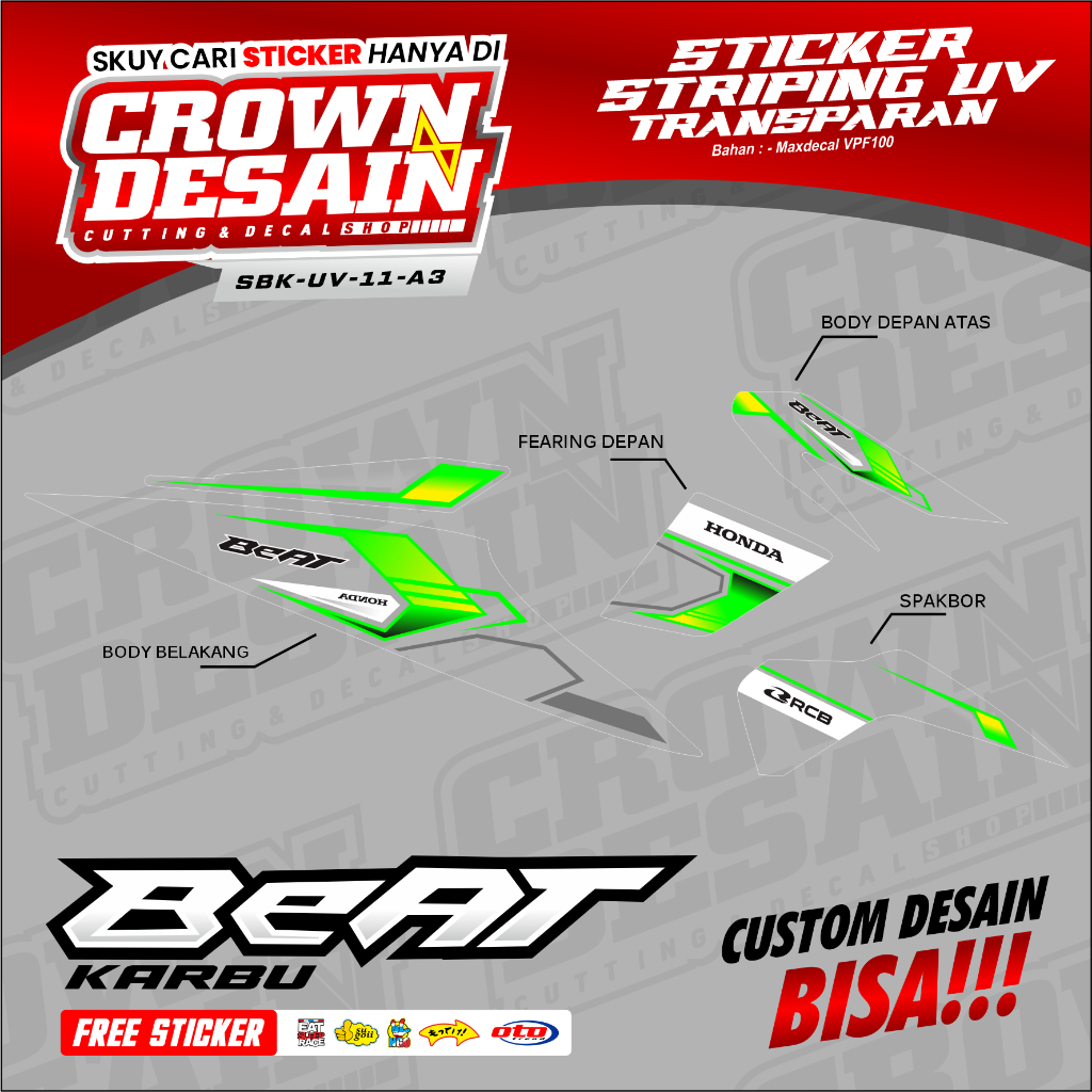 Jual Striping Beat Karbu Stiker Striping Honda Beat Karbu Variasi ...