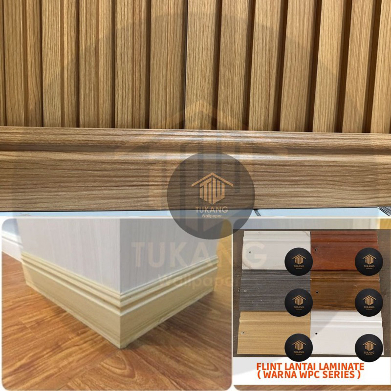 Jual Lis List Flint 9CM Skirting Lantai Bawah WPC Laminate Warna ...