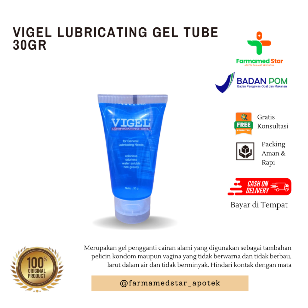 Jual VIGEL LUBRICATING GEL TUBE 30GR | Shopee Indonesia