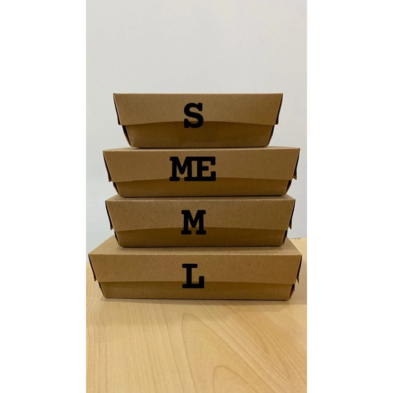 Jual Paper Lunch Box Selip S, M, MEkonomis & L (ISI 500 PCS) | Shopee ...