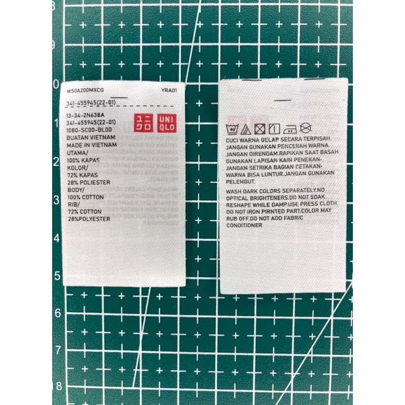 Jual Washtag uniqlo premium care label uniqlo premium washing label ...