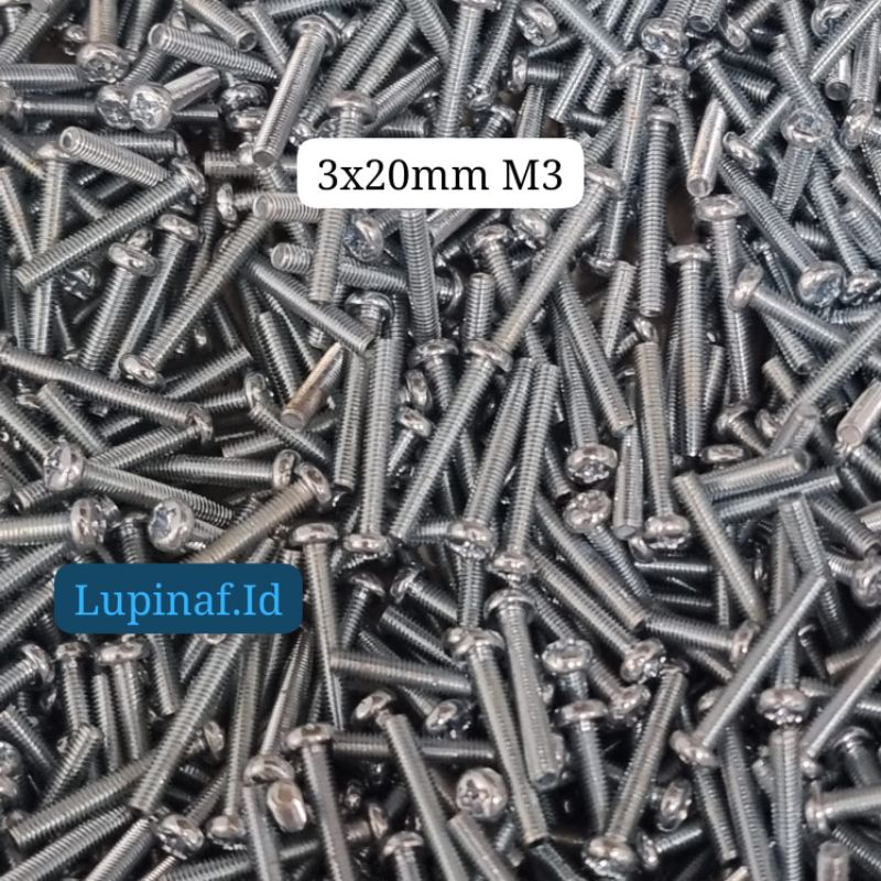 Jual BAUT + MUR 3X20MM JP M3 X 20MM | Shopee Indonesia