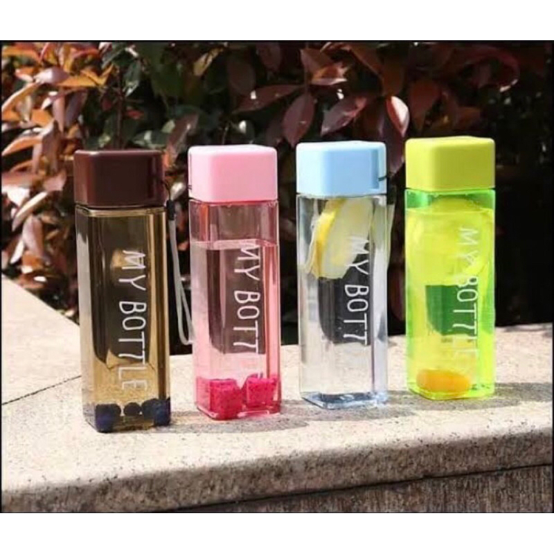 Jual Botol petak my bottle persegi transparan pakai tali | Shopee Indonesia