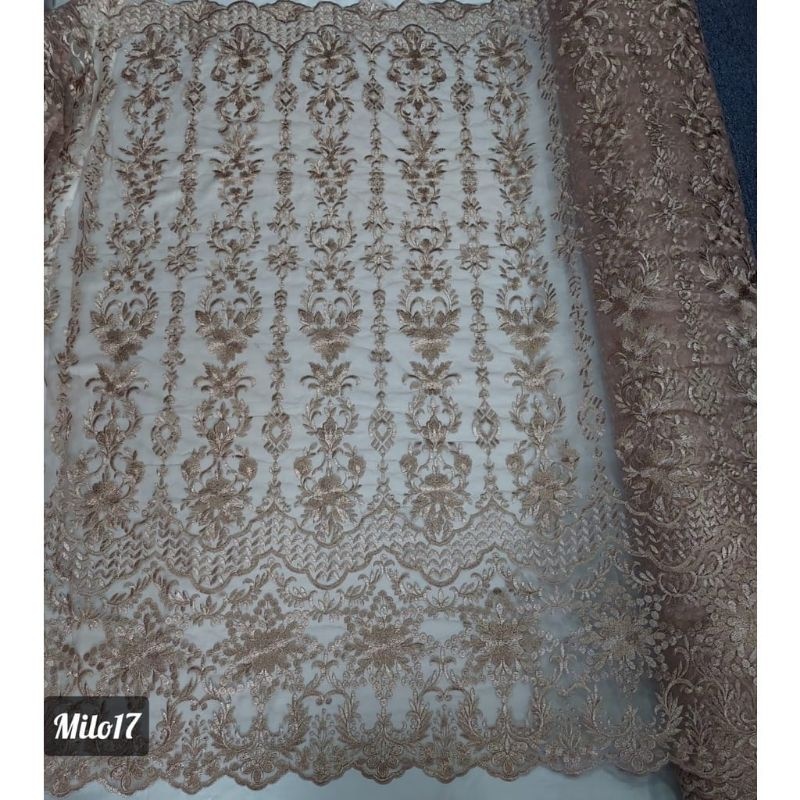 Jual KAIN BROKAT TILE BORDIR MOTIF DAYAK, KAIN BRUKAT TILE BORDIR, KAIN ...