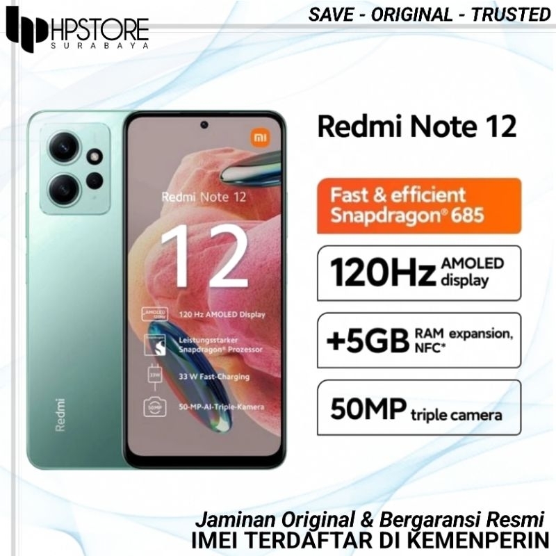 Jual XIAOMI REDMI NOTE 12 SERIES RAM 6/128 DAN 8/128GB BERGARANSI RESMI ...