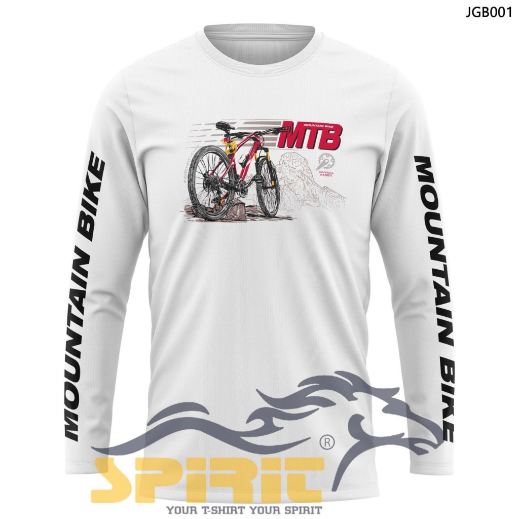 Jual Baju Mountain Bike Kaos Sepeda Gunung Lengan Panjang Katun Combed ...