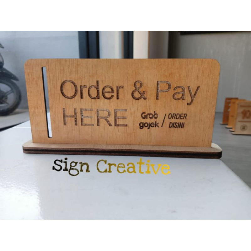 Jual Sign Order And pay here | Sign Tanda Grab | Shopee Indonesia