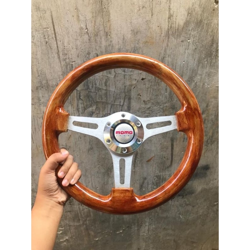 Jual Setir kayu ukuran 10/12/13/14/15 inchi plang datar | Shopee Indonesia