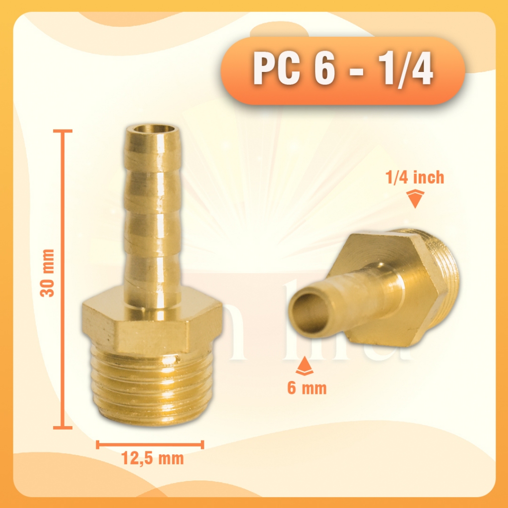 Jual Hose nepel / nepel selang Kuningan Drat Male PC | Shopee Indonesia