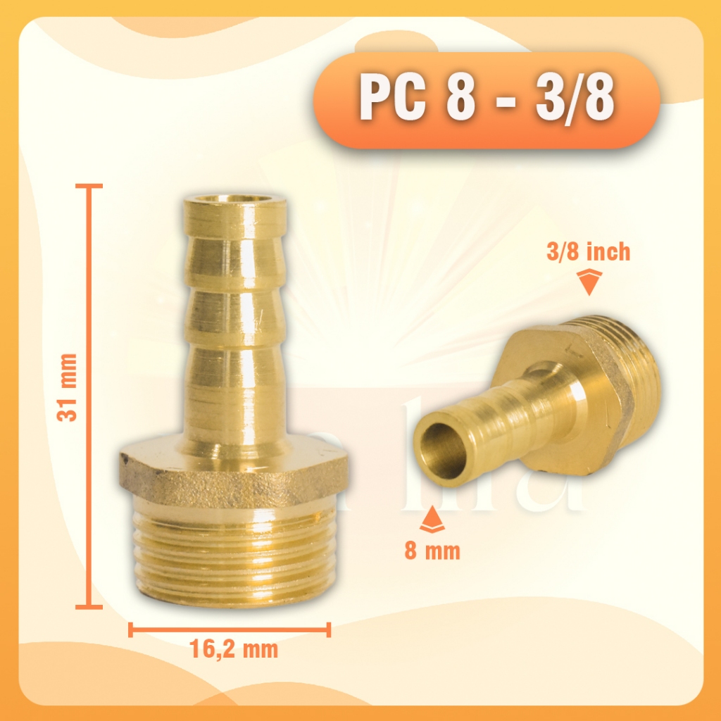 Jual Hose nepel / nepel selang Kuningan Drat Male PC | Shopee Indonesia