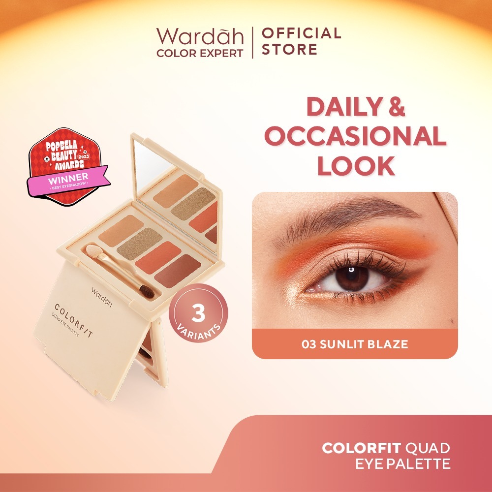 Jual WARDAH Colorfit Quad Eye Palette - Eyeshadow 4 in 1 Pigmented ...
