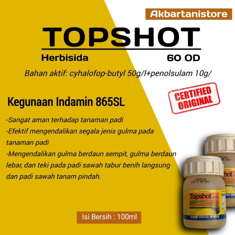 Jual Herbisida Topshot 60 OD - 100ml Pembasmi rumput daun sempit, lebar ...
