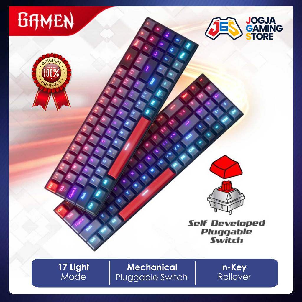 Jual Gamen Titan IV Mechanical Gaming Keyboard - Grey Blue Switch ...