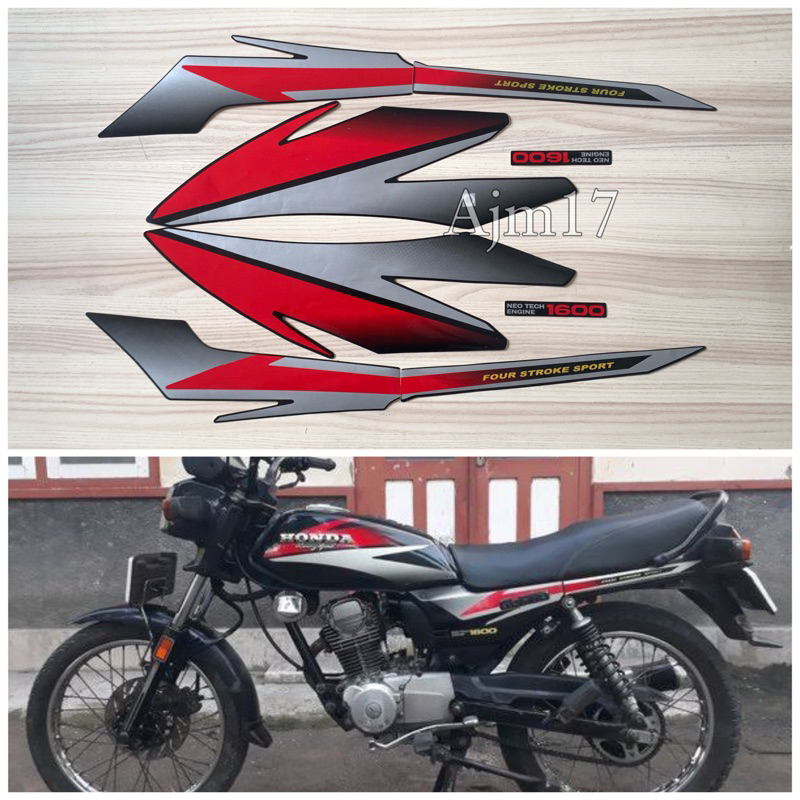 Jual STIKER STRIPING GL PRO 1996 HITAM MERAH | Shopee Indonesia