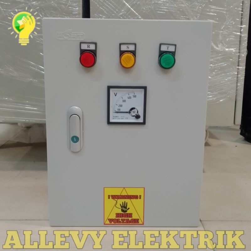 Jual BOX PANEL INDOOR 30X40X20 PLAT 1MM + PILOT LAMP RST + VOLTMETER ...