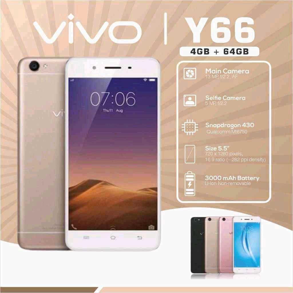 Jual HP VIVO Y66 FULL SET TERBARU 4/64 GB BERGARANSI 4G | Shopee Indonesia