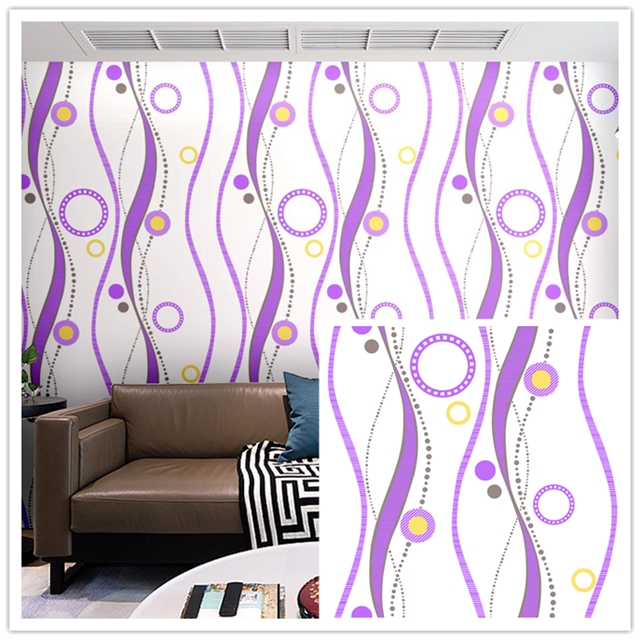 Jual Wallpaper Dinding Ruang Tamu Motif Garis Bulat Polkadot | Shopee ...