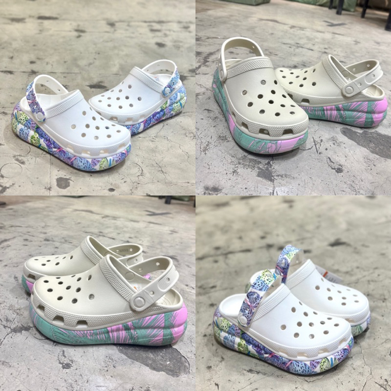 Jual CROCS Classic Crush Clog Pattern 5,5cm ORI [READY STOCK] | Shopee ...