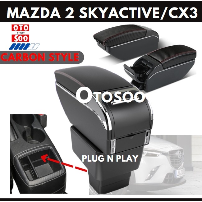Jual ARMREST MAZDA CX3 console BoX cx3 PNP- MAzda 2 Skyactive | Shopee ...