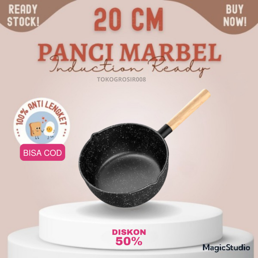 Jual Panci Susu Marble 2 In 1 18 cm Bintik Warna Hitam Panci Masak Mie ...