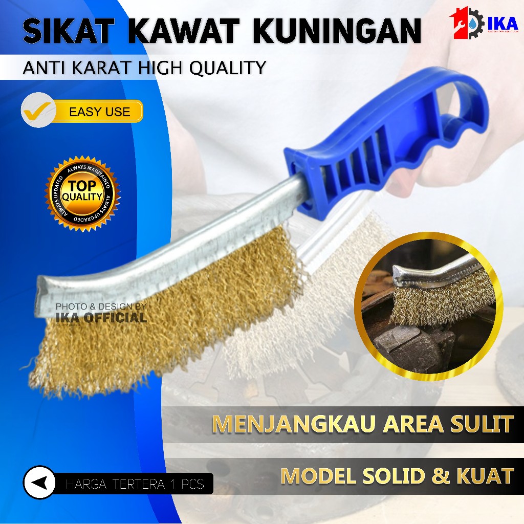 Jual Sikat Kawat Baja Kuningan / Sikat Kuningan Keriting Sikat Kawat ...