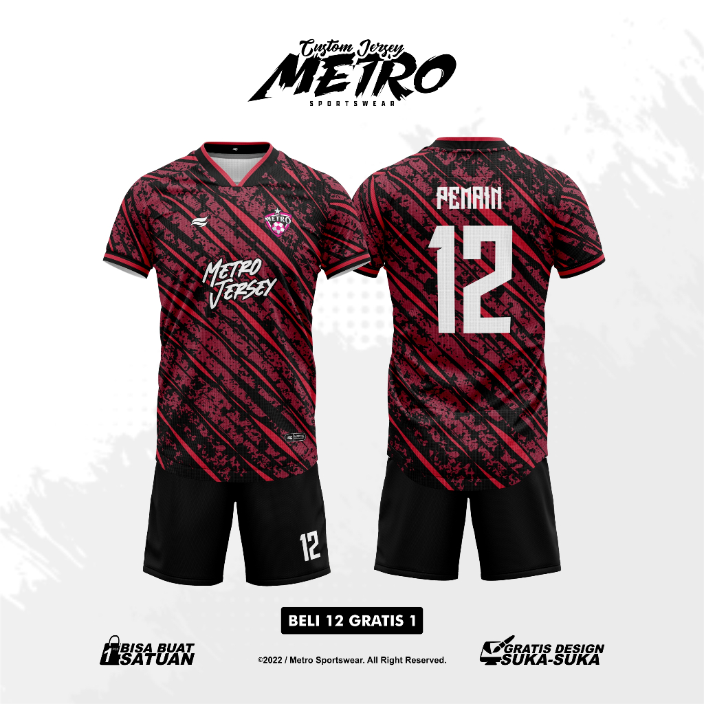 Jual Jersey Satuan Custom Free Design Full Printing | Shopee Indonesia