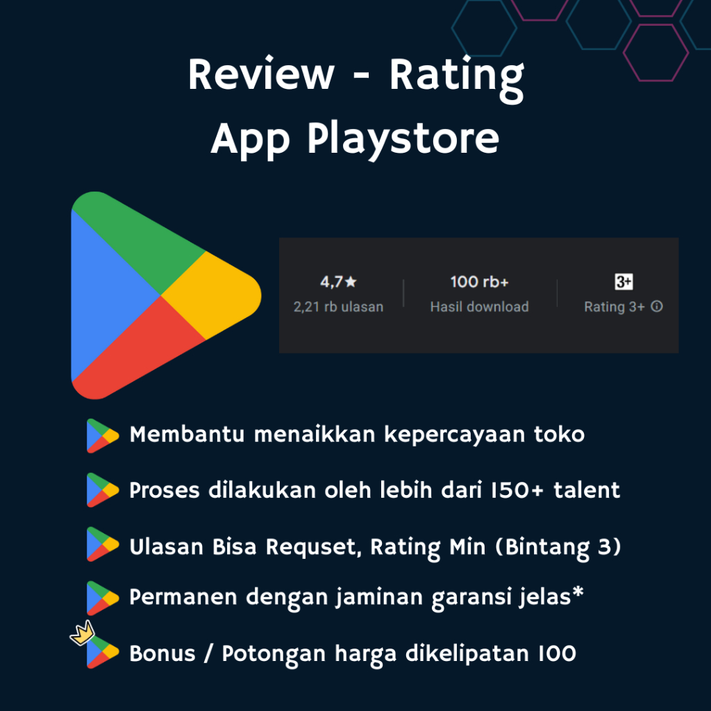 Jual Download Aplikasi Playstore Review Aplikasi Playstore Permanen Real Human | Shopee Indonesia