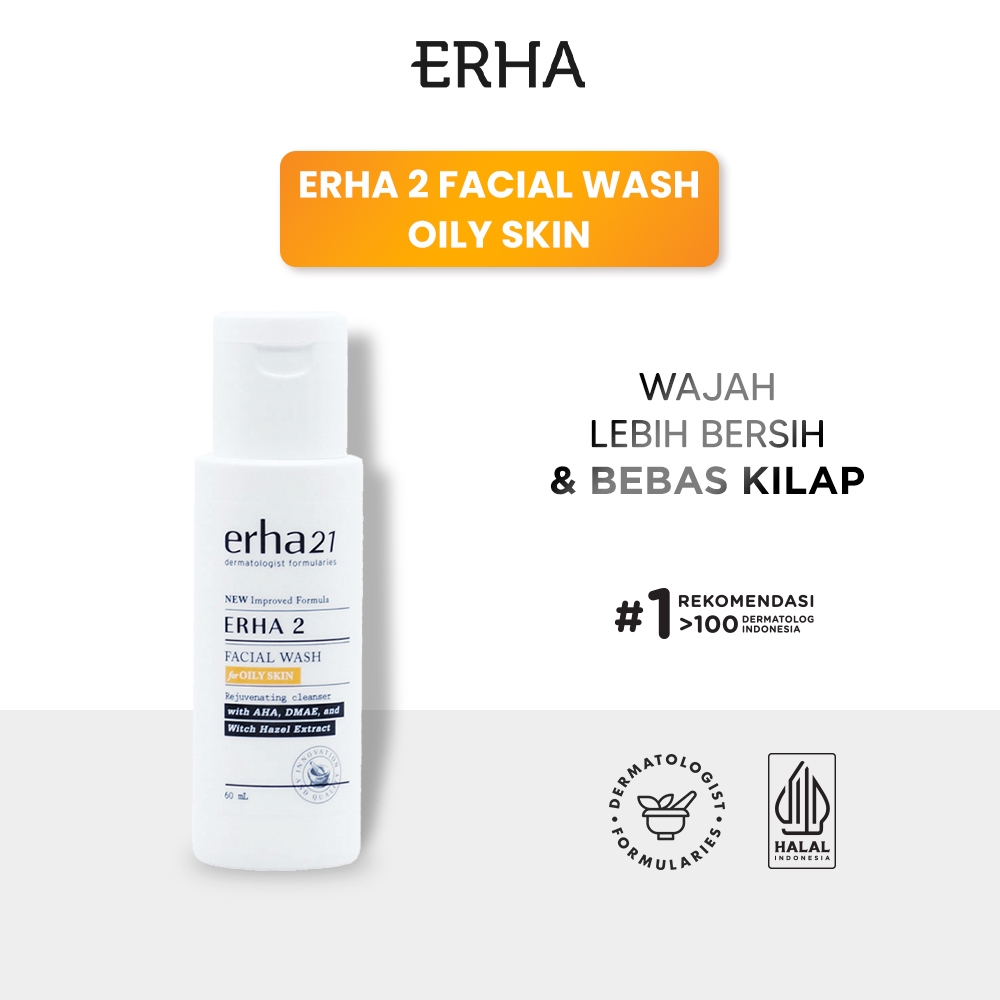 Jual ERHA 2 Facial Wash for Oily Skin 60 ml - Sabun Wajah Kulit ...