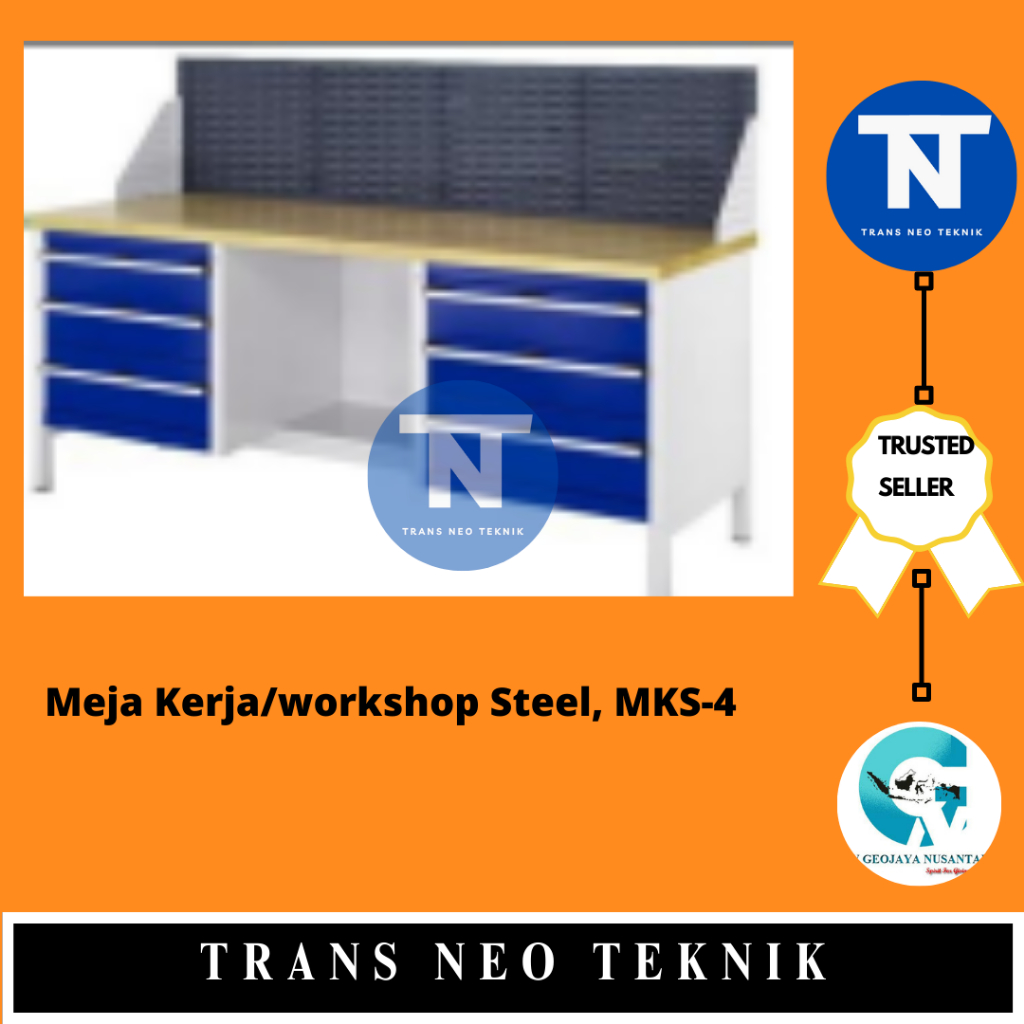 Jual Meja Kerja/workshop Steel, MKS-4 | Shopee Indonesia