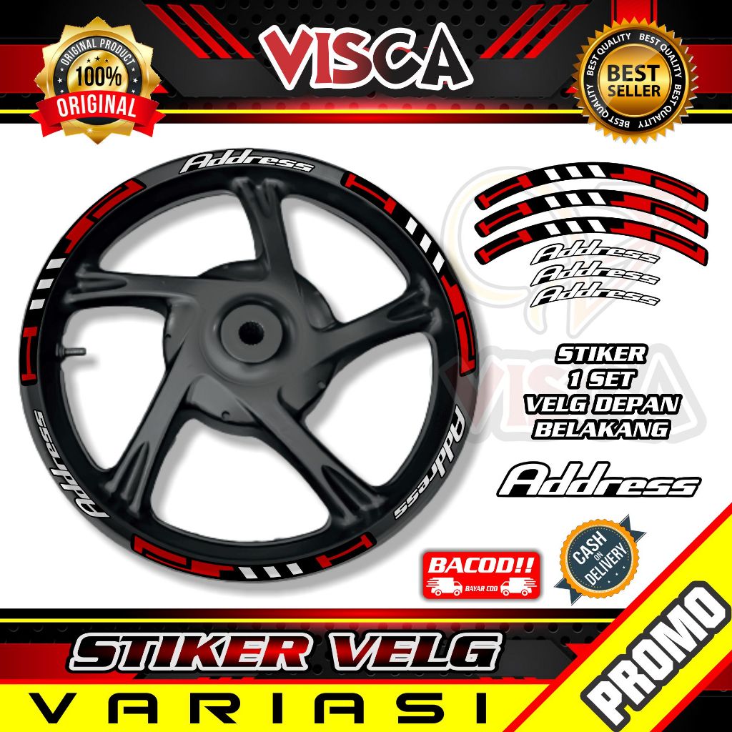 Jual Stiker Velg List Velg Motor Stiker Velg Suzuki ADDRESS List Hitech ...