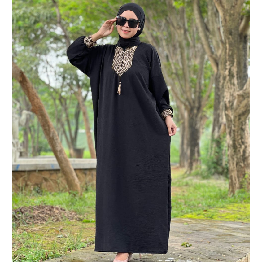 Jual Gamis Sultan Renda Kringkle Airflow Premium Dress Kaftan Arab ...