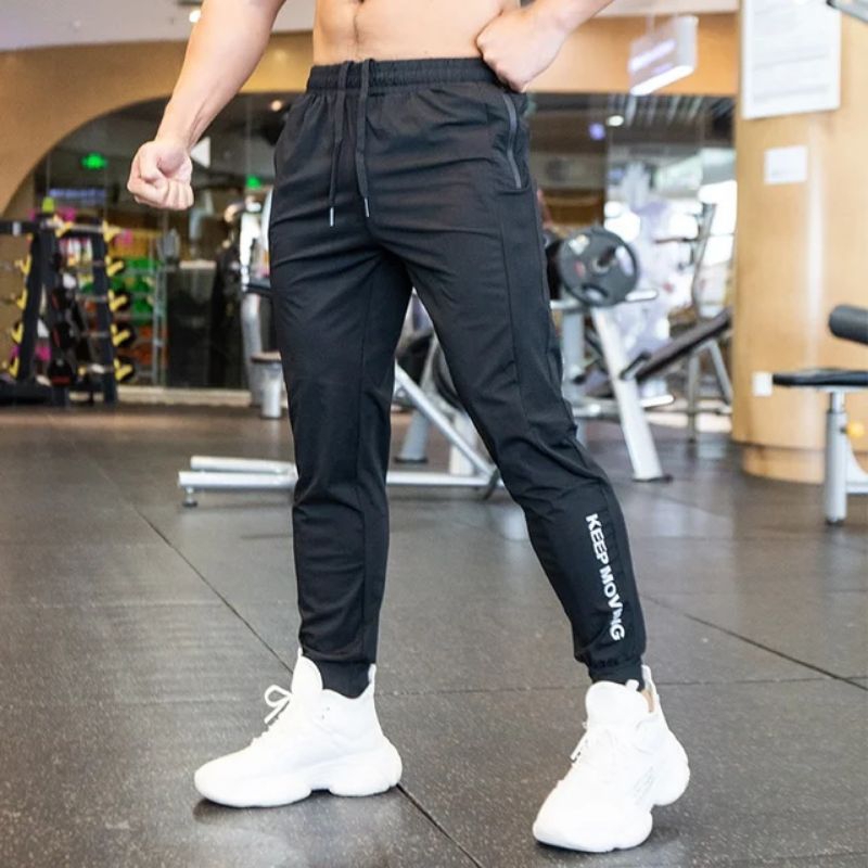 Jual jogger pants training pria gym model slim | Shopee Indonesia