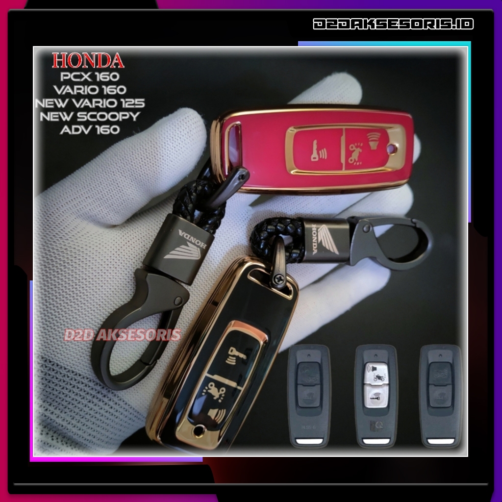 Jual GANTUNGAN KUNCI CASE CASING COVER SARUNG REMOTE MOTOR HONDA PCX ...