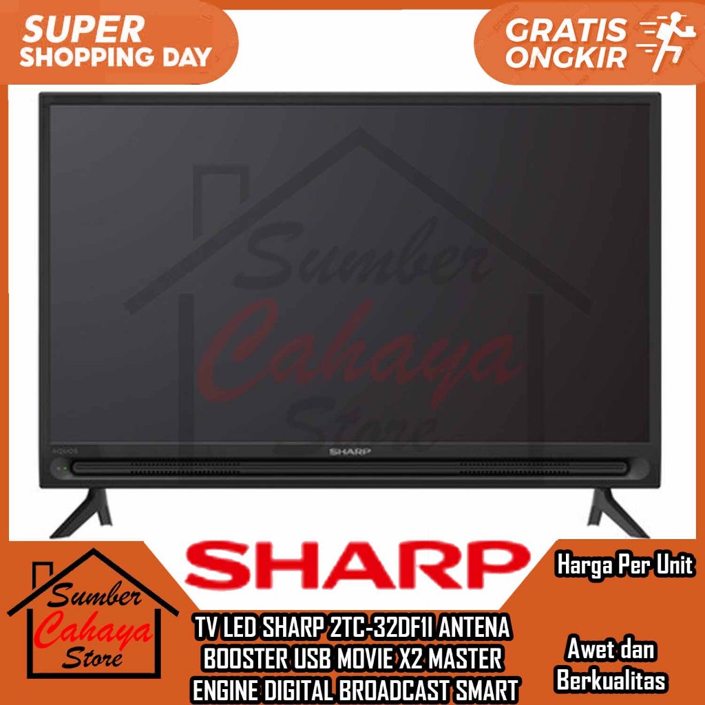 Jual [Kargo] Sharp LED Digital TV 32 Inch 2T C32DF1i AQUOS DVB T2 HD ...