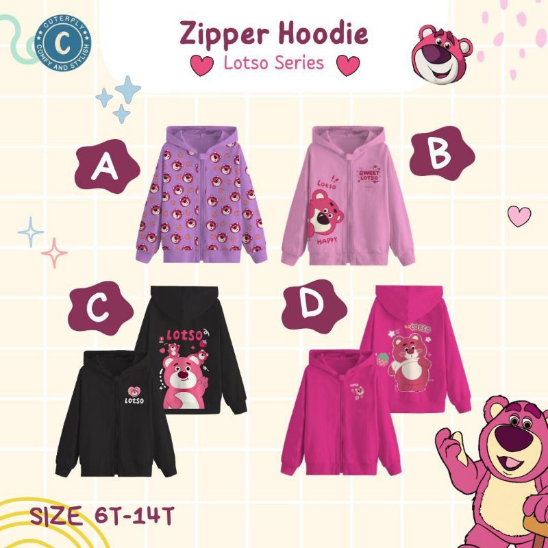 Jual ready jaket zipper hoodie anak cewek lotso series by cuterply 6 ...