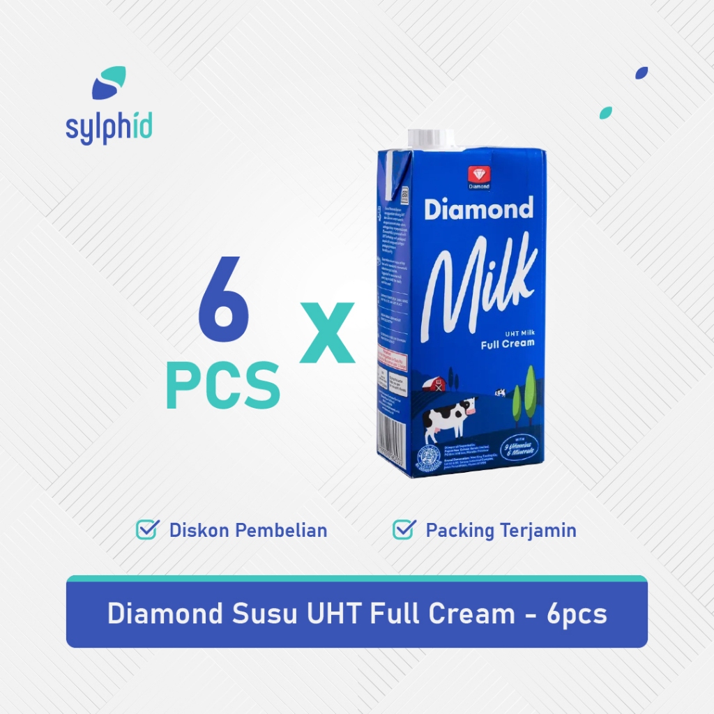 Jual Diamond Milk Full Cream 1 Liter / Susu UHT 1 L (6 pcs) | Shopee Indonesia