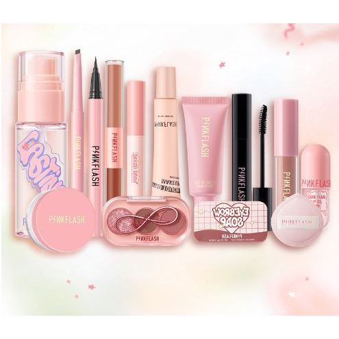Jual PINKFLASH Makeup Set Beauty Set Eyeshadow Eyebrow Soap Tahan air ...