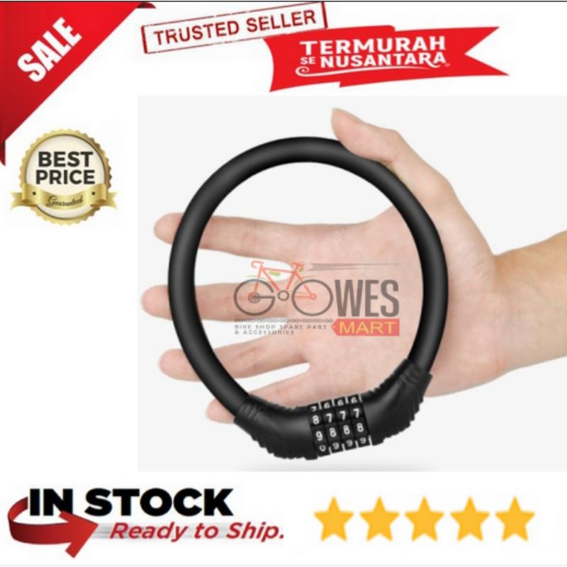 Jual Gembok Sepeda Bicycle Lock Kode Angka Password 4 Digit | Shopee ...