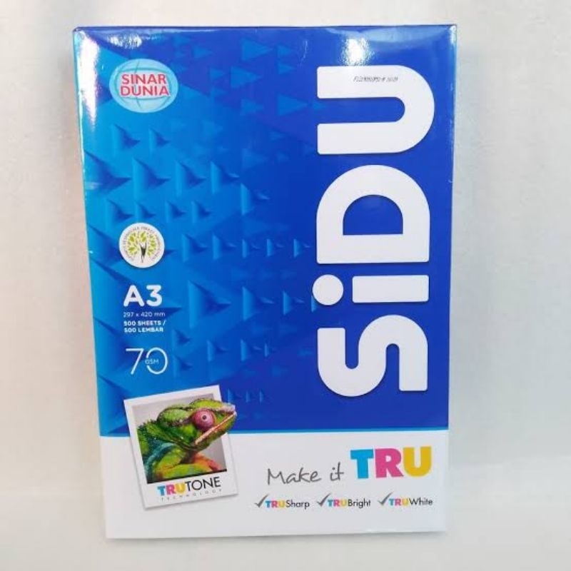 Jual Kertas hvs A3 sidu 70gram a3 per rim | Shopee Indonesia