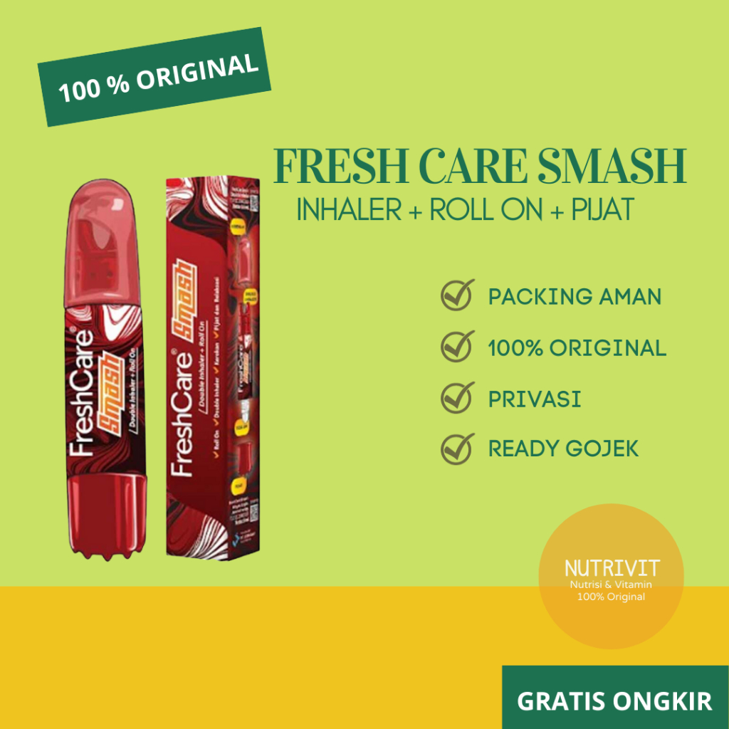 Jual Freshcare Smash Double Inhaler & Roll on / Freshcare Hot Kerok ...