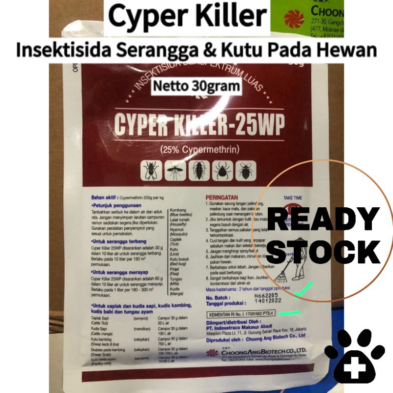 Jual CYPERKILLER-25WP | INSEKTISIDA UNTUK SERANGGA & KUTU PADA HEWAN ...