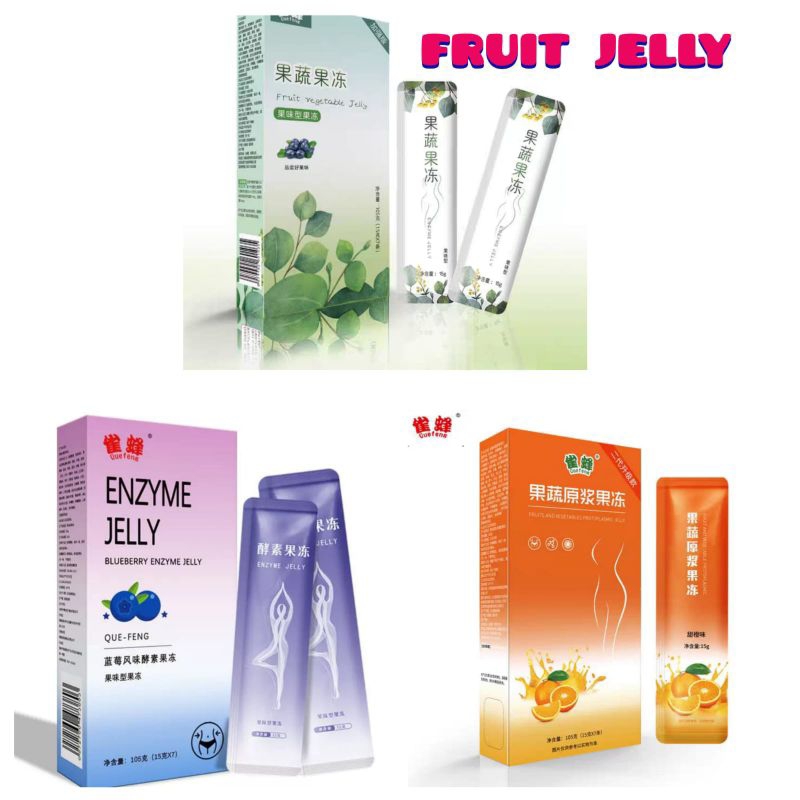 Jual Jelly detox extra strong+Collagen Enzyme jelly (1 box 7 sachet ...