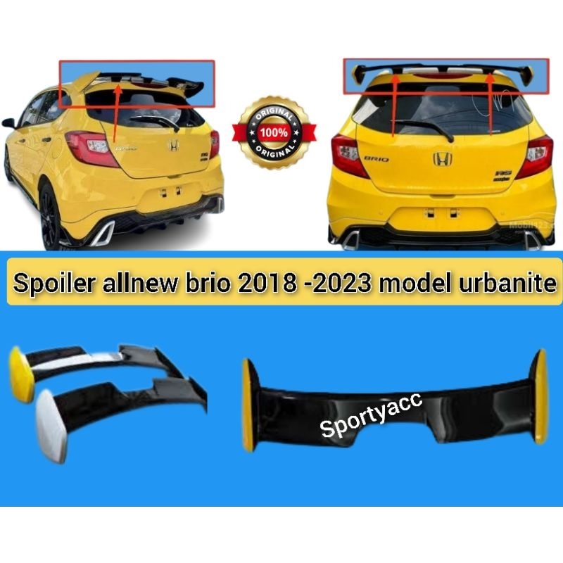 Jual spoiler allnew brio 2018 sampai 2024 model urbanite original ...