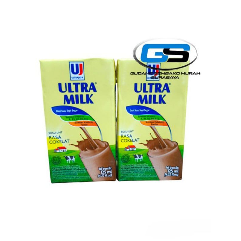 Jual Susu ultra milk cokelat, strawberry 125ml | Shopee Indonesia